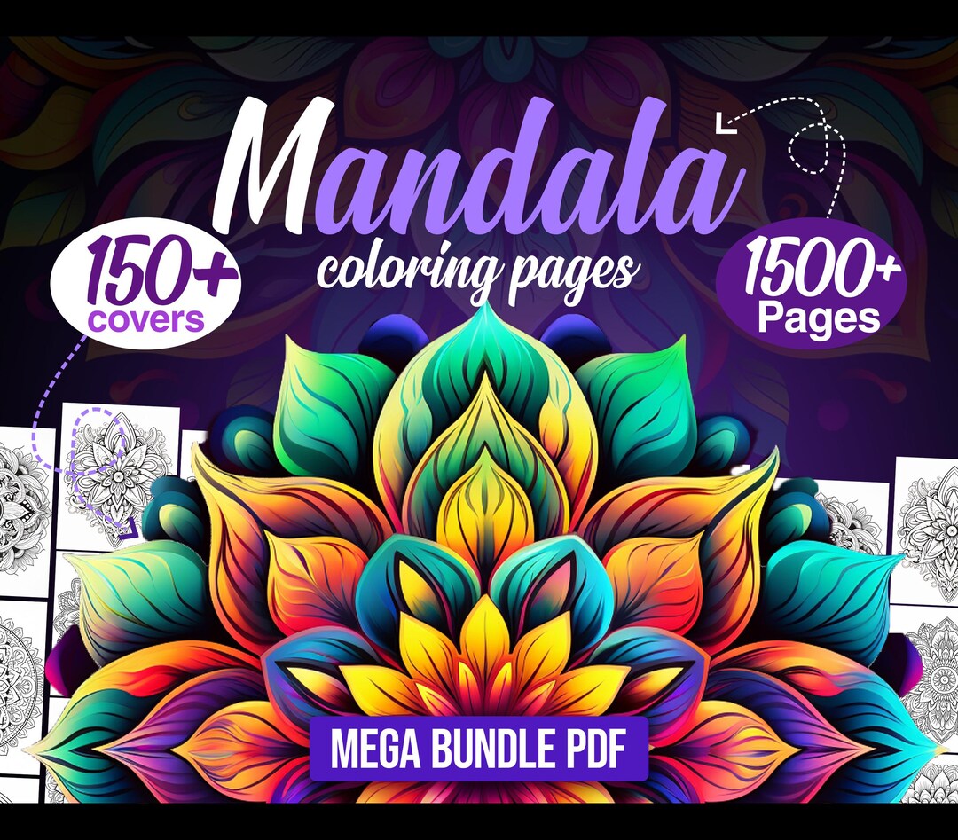 Ultimate 1500 Mandala Coloring Pages Mega Bundle Printable Coloring ...