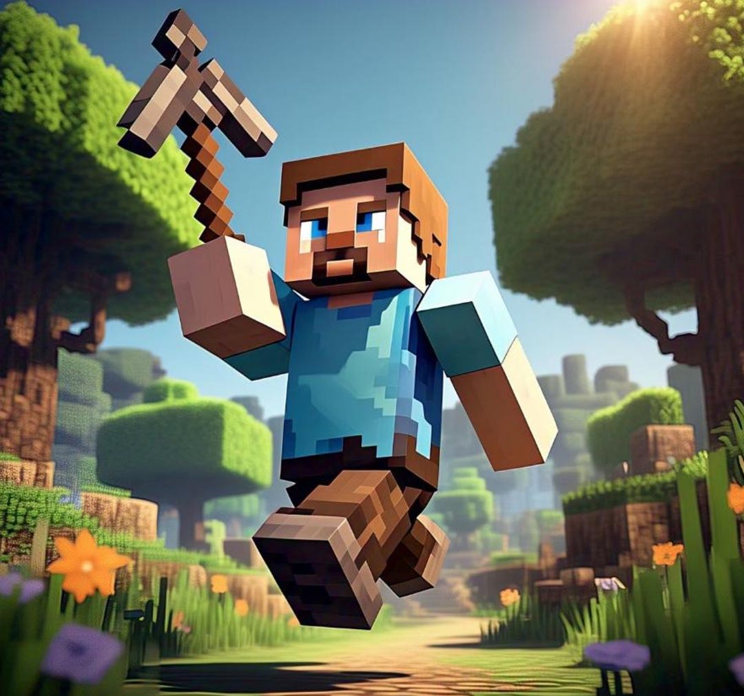 10 PNG Minecraft Steve, Minecraft PNG, Gaming Digital Download ...