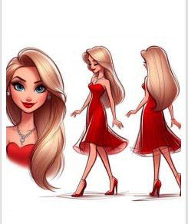 10 Girl Personality on 1 File in Pdf Format for Commercial Use - Etsy
