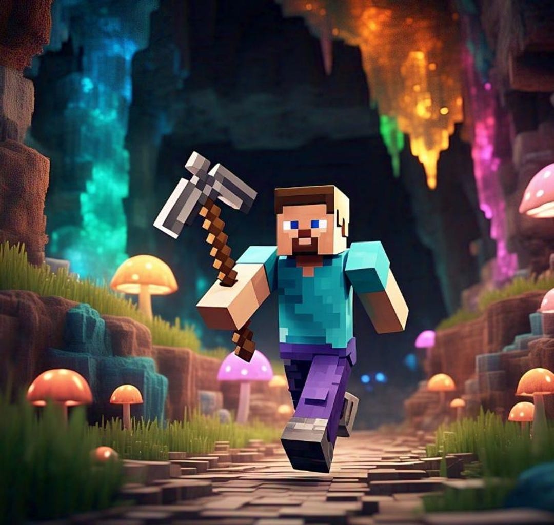 Minecraft Steve Animation Png Zip File - Etsy