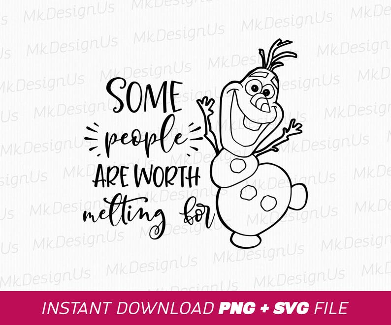Some People Worth Melting for SVG, Funny Cartoon Quote, Family Trip ...