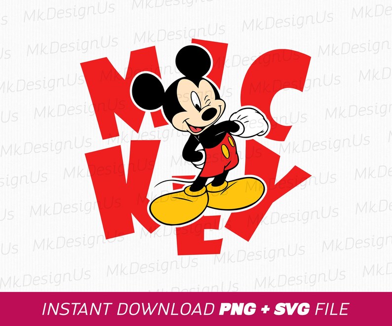 Winking Mickey Mouse Retro SVG, 2025 Family Trip Design (instant ...