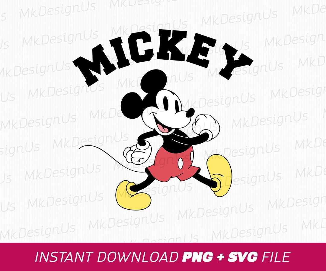 Mickey Walking Svg, Funny Retro Mouse Svg, Family Trip Svg, Family ...