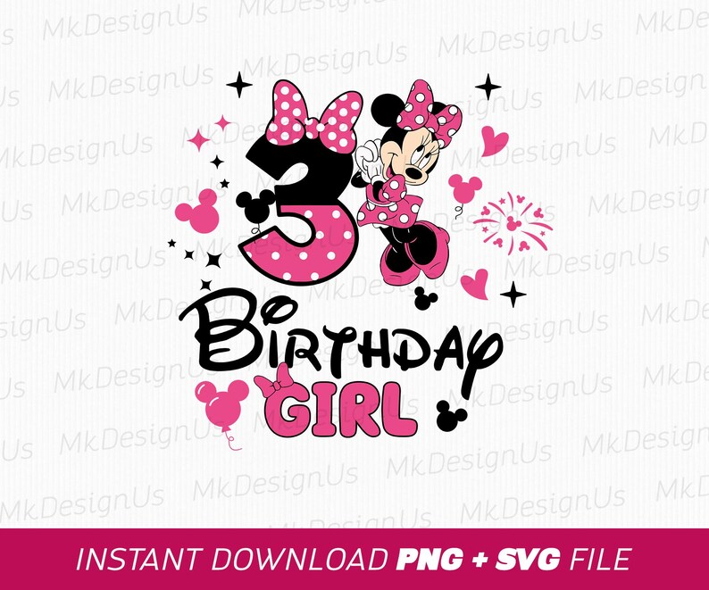 Bundle Birthday Girl Svg, Birthday Cute Mouse Svg, Birthday Numbers Svg ...
