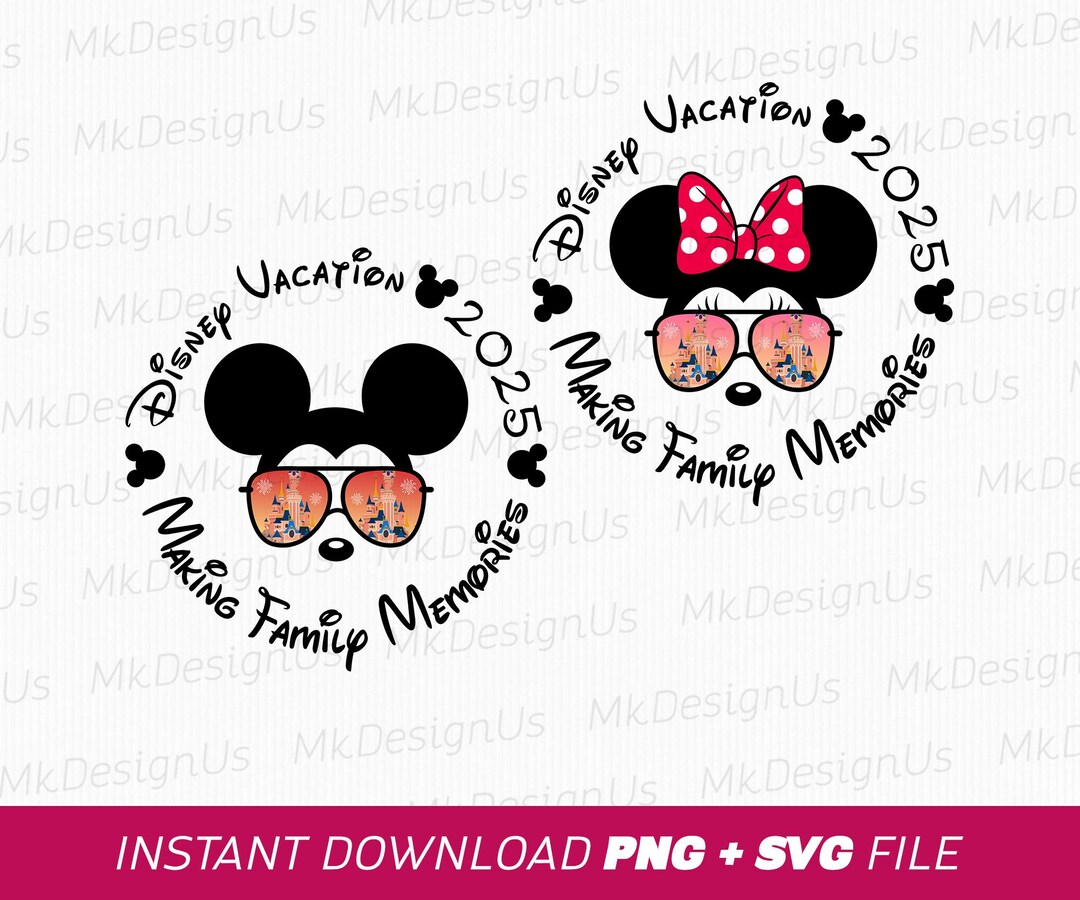 2025 Magical Kingdom Vacation SVG, Mouse Couple, Family Memories ...