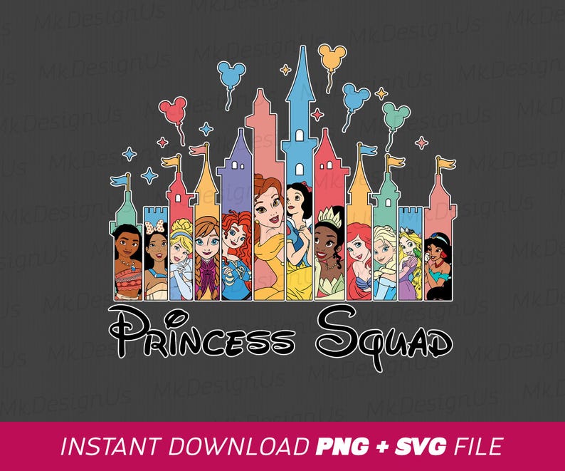 Princess Squad Svg, Magical Kingdom Svg, Princess Best Friends Svg ...