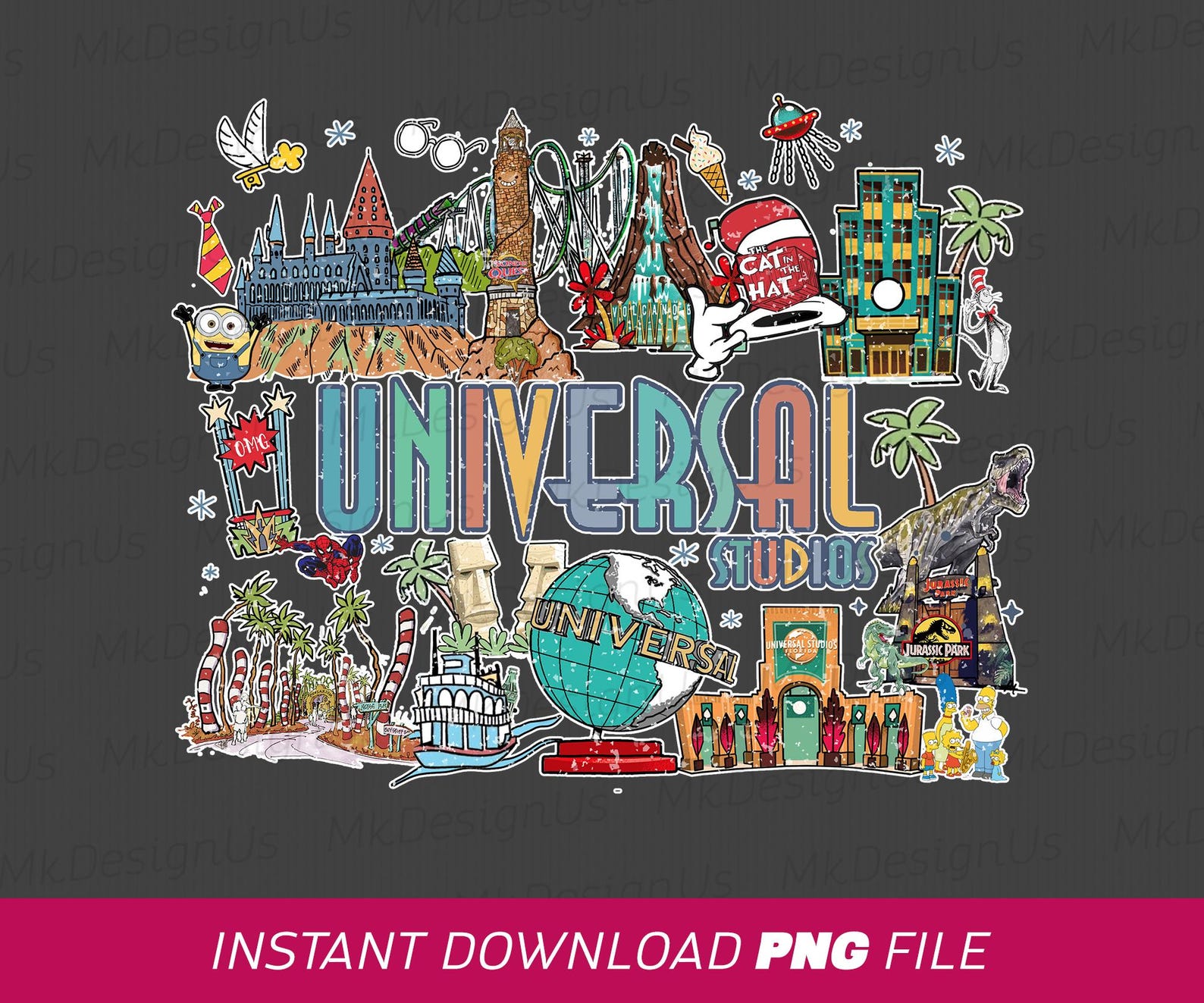 Universal Studios PNG, Cartoon Characters, Family Vacation (instant ...