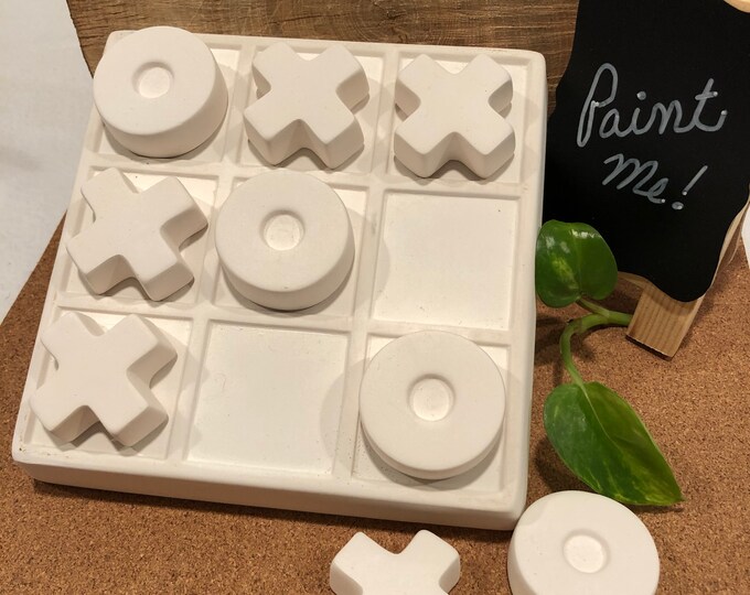 Tic Tac Toe Game Set, Paint Your Own Game Board, DIY Arts and Crafts ...