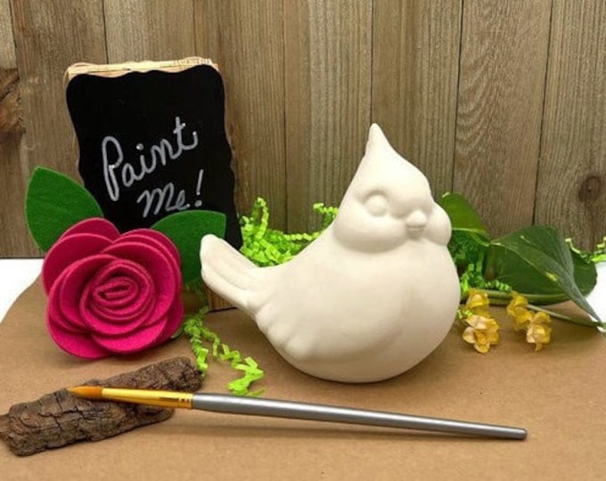Ceramic Spring Bird, Unpainted Ceramic Bisque Blank, Ready to Paint ...