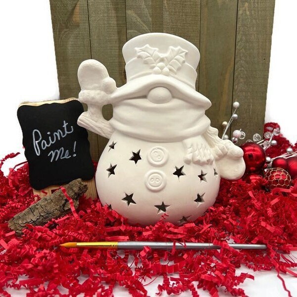 Ceramic Snowman - Etsy