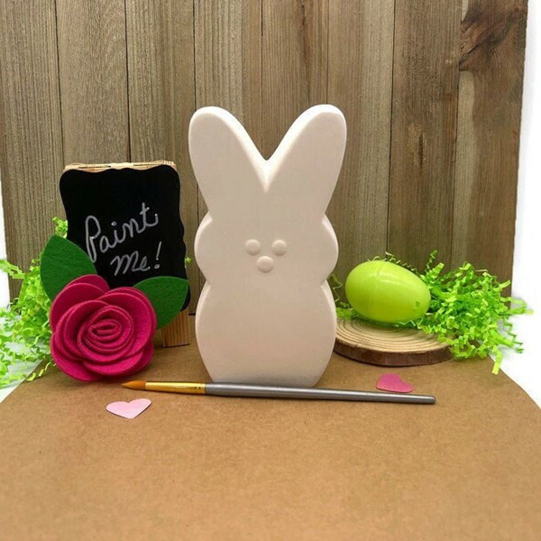 Peep Bunny Bank, Ceramic Bisque Blank, Paint Your Own Pottery, Ready to ...