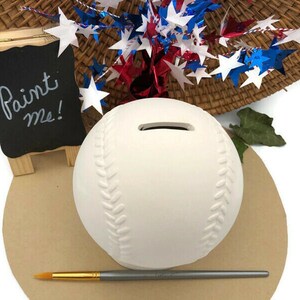 DIY Baseball Bank, Softball Coin Holder, Make Your Own Ready to Paint ...