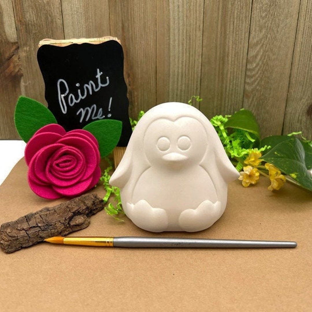 Penguin Coin Bank, DIY Arts and Craft Project, Ready to Paint Ceramic ...