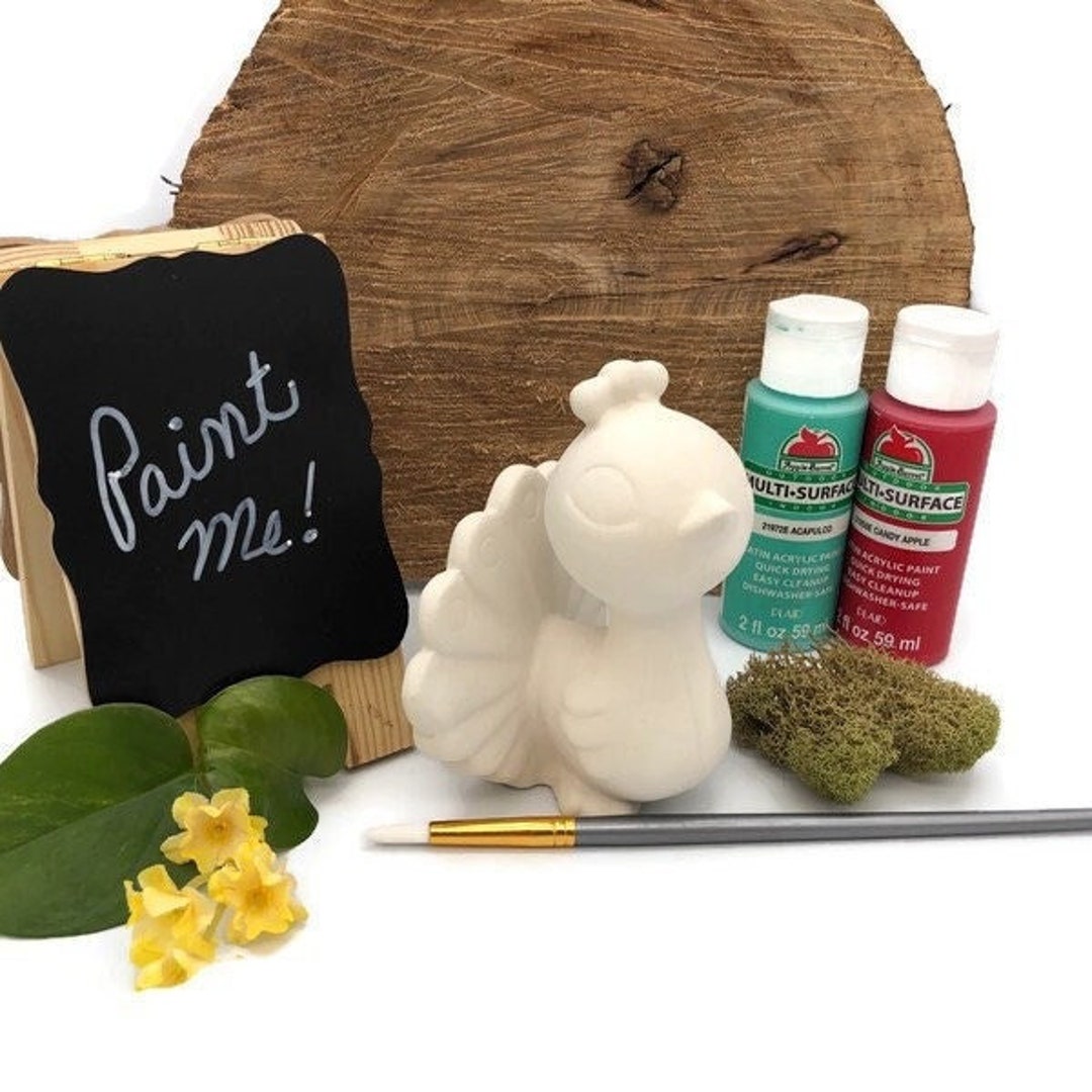 Peacock Ceramic Bisque, Ready to Paint Pottery, DIY Craft Project, Gift ...