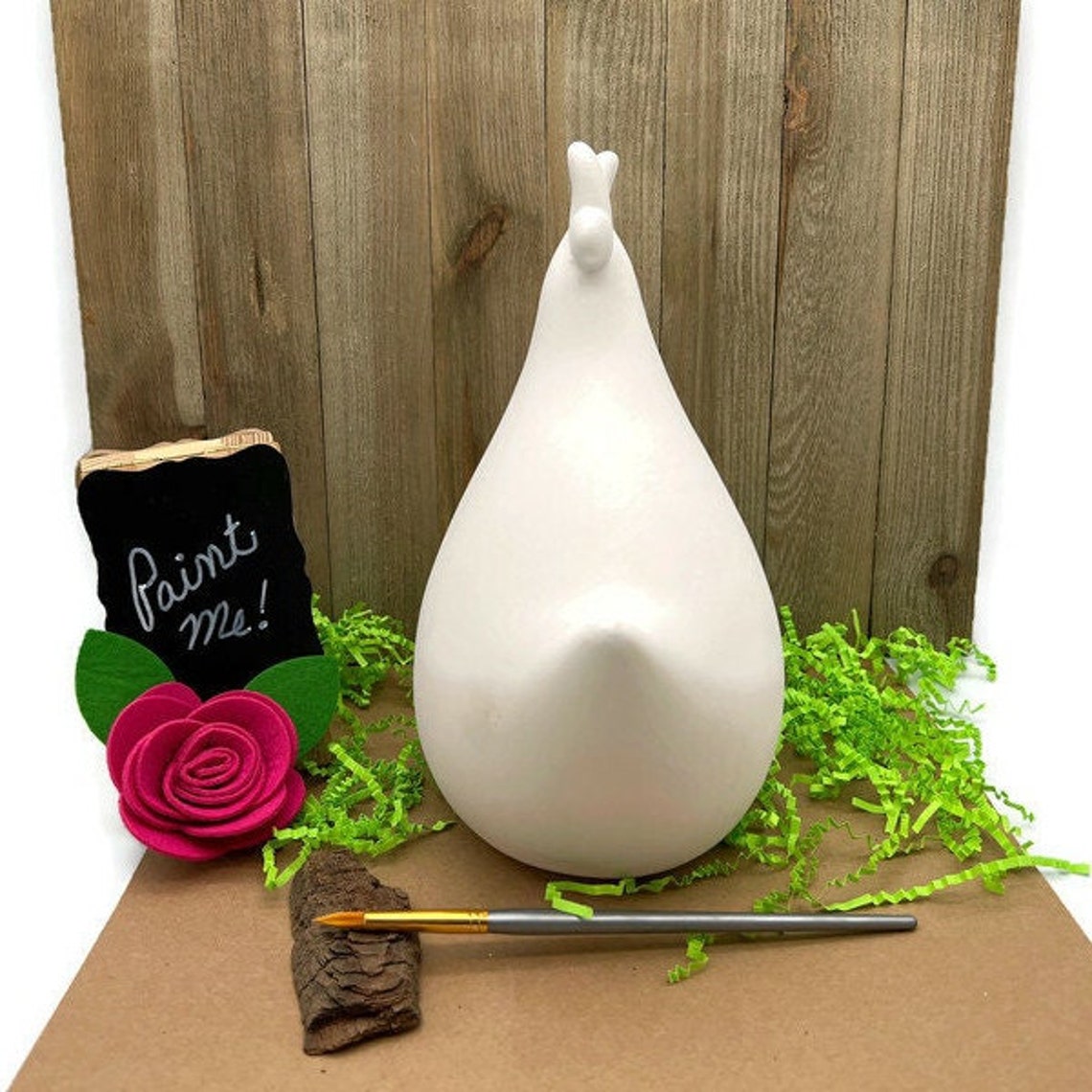 Ceramic Rooster, Farm Animal, Unpainted Bisque Blank, Ready to Paint ...