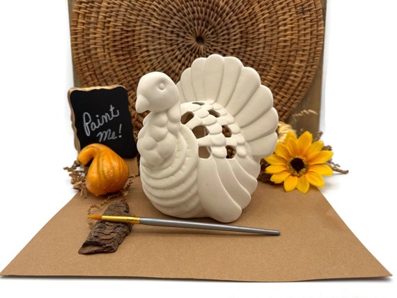 Ceramic Turkey Centerpiece Copperized Ceramic Turkey Completed