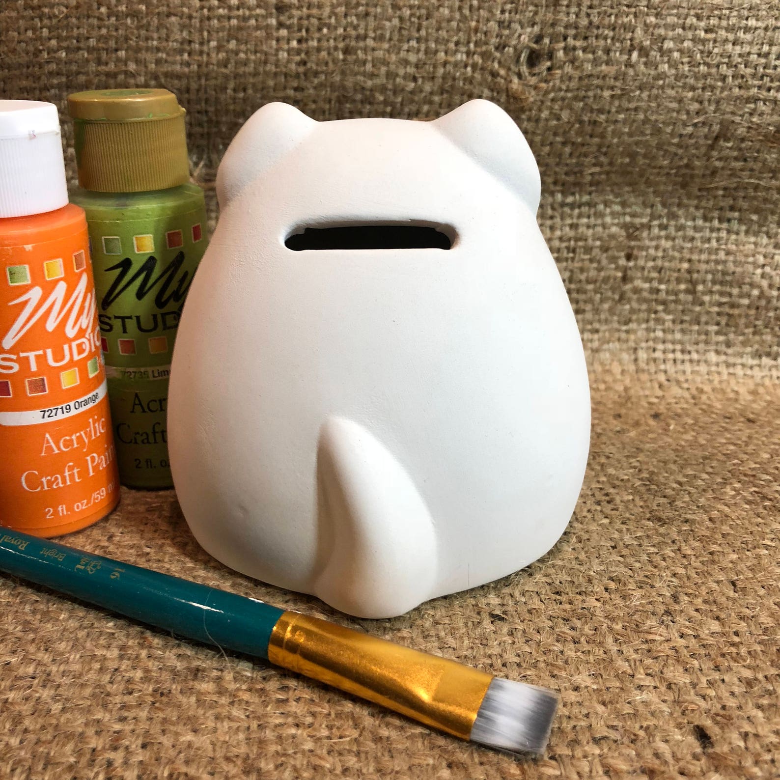 Puppy Dog Piggy Bank Dog Coin Bank DIY Blank Ceramic Bisque - Etsy