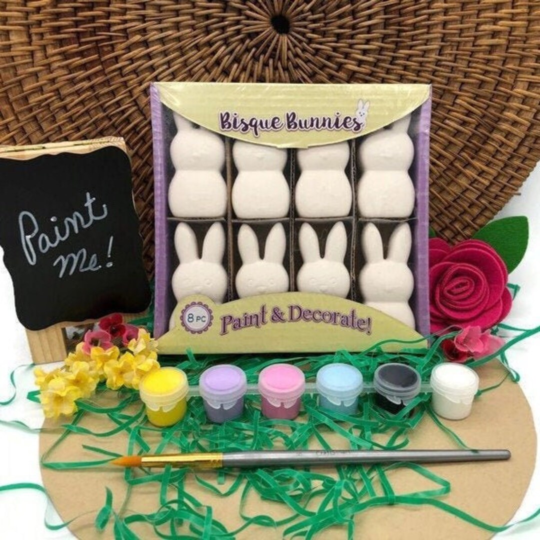 Bunny Peeps Paint Kit DIY Project Ready to Paint Ceramic Bisque - Etsy UK