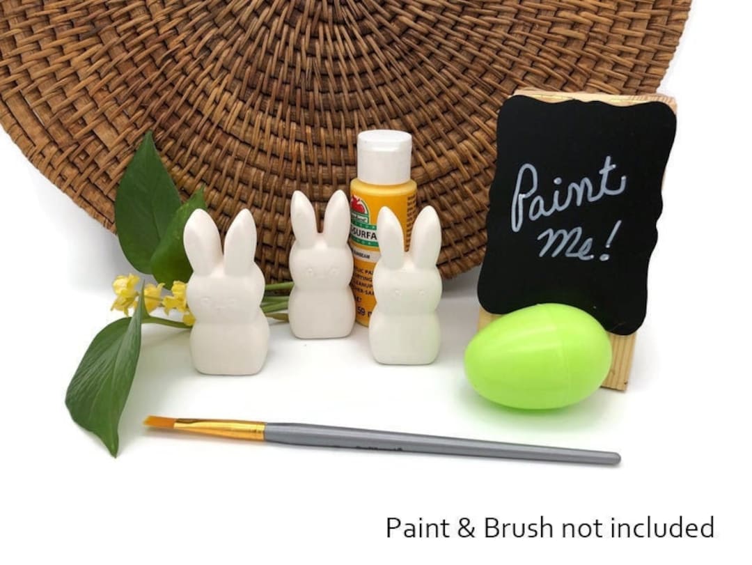 Ceramic Peep Bunnies, DIY Easter Craft Project, Ready to Paint Ceramic ...