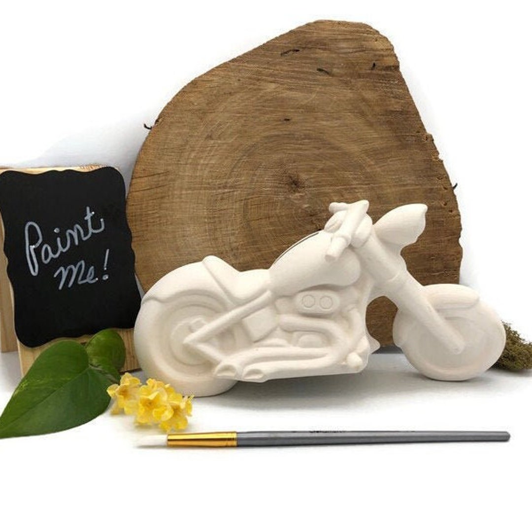 Motorcycle Coin Bank, Two Wheeler Coin Holder, DIY Gift Idea, Unpainted ...