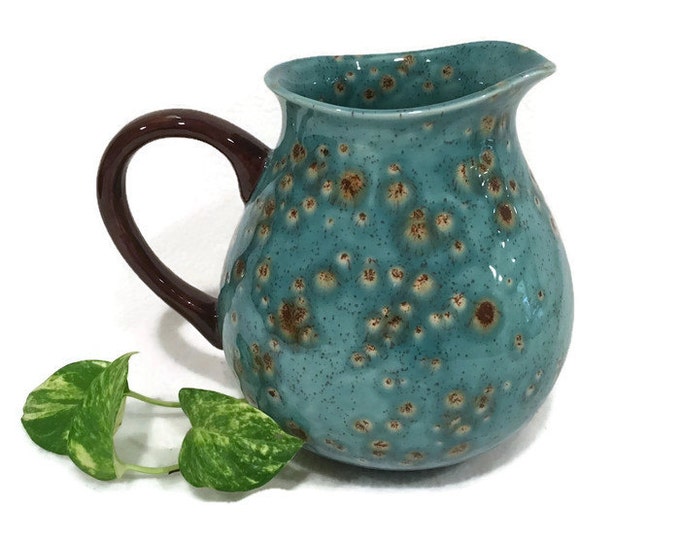 Ceramic Pitcher for Water, Iced Tea, Sangria in Warm Jewel Tones of ...