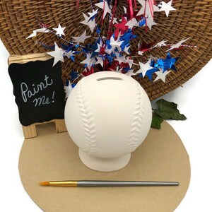 DIY Baseball Bank, Softball Coin Holder, Make Your Own Ready to Paint ...