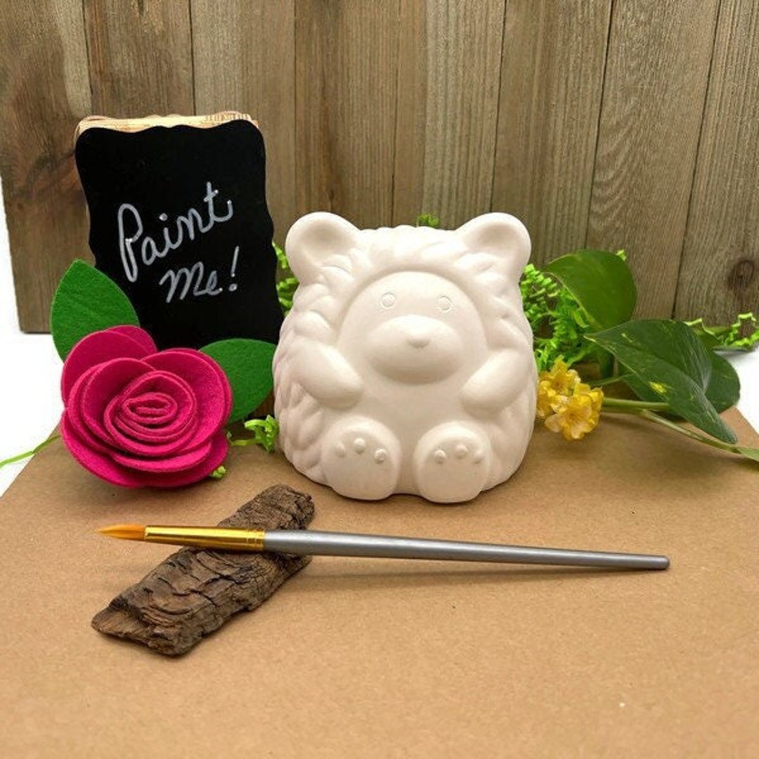 Hedgehog Coin Bank, DIY Craft Project, Ready to Paint Pottery, Ceramic ...