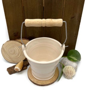 Ceramic Beach Pail Soft White Finish - Etsy