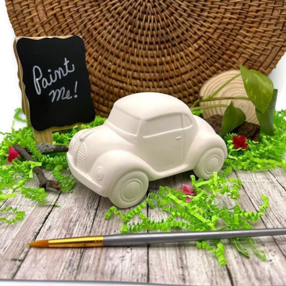 Buggy Car Blank, Ceramic Bisque, Ready to Paint Pottery, DIY Craft ...