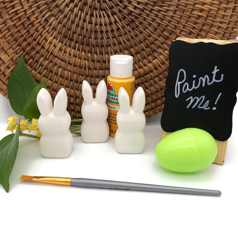 Ceramic Peep Bunnies, DIY Easter Craft Project, Ready to Paint Ceramic ...
