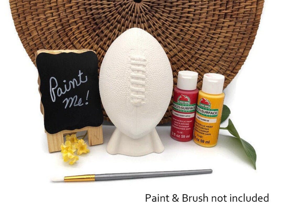 Football Coin Bank Blank, Ceramic Bisque, Ready to Paint Pottery, DIY ...