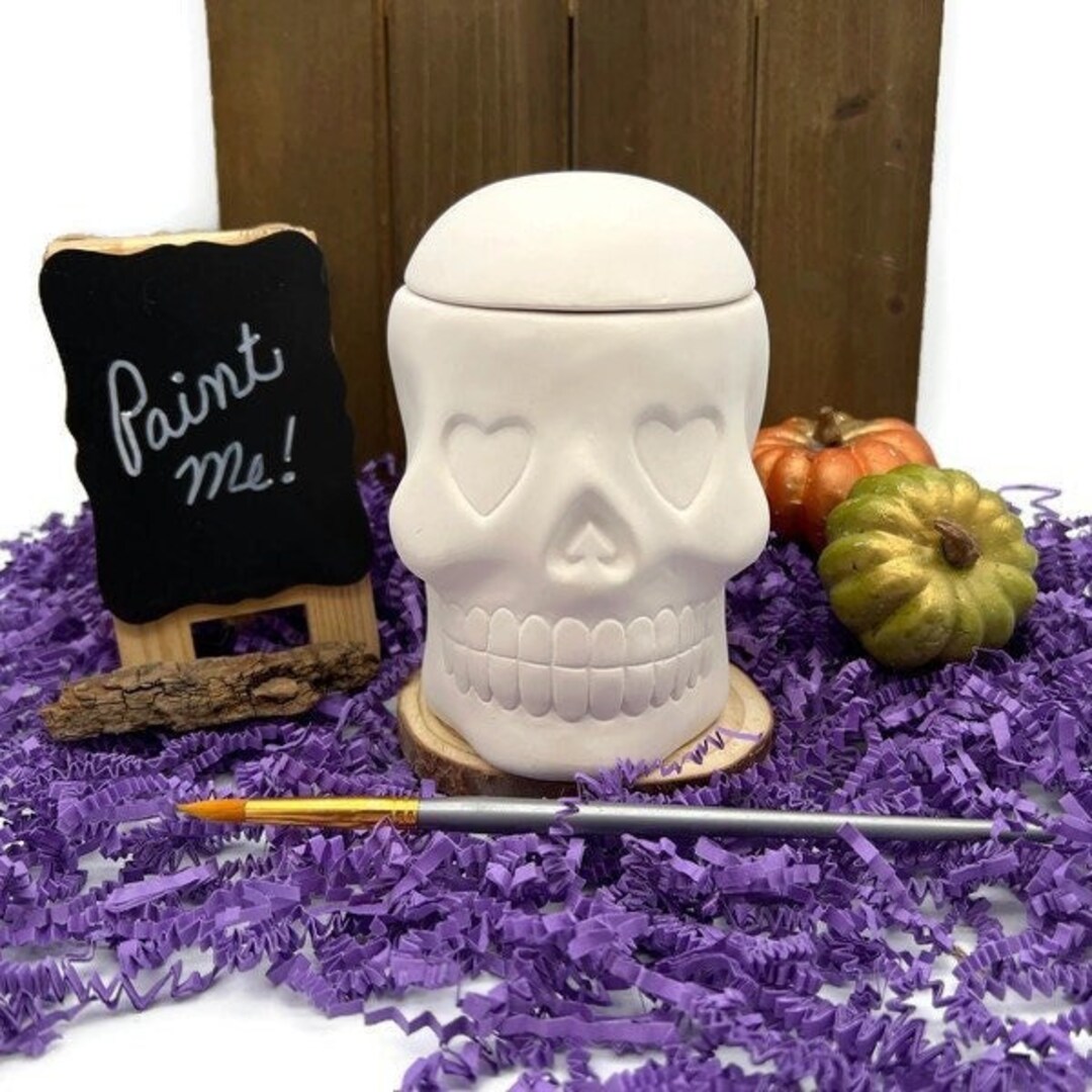Sugar Skull Box, Halloween and Day of the Dead Craft Project, Ceramic ...