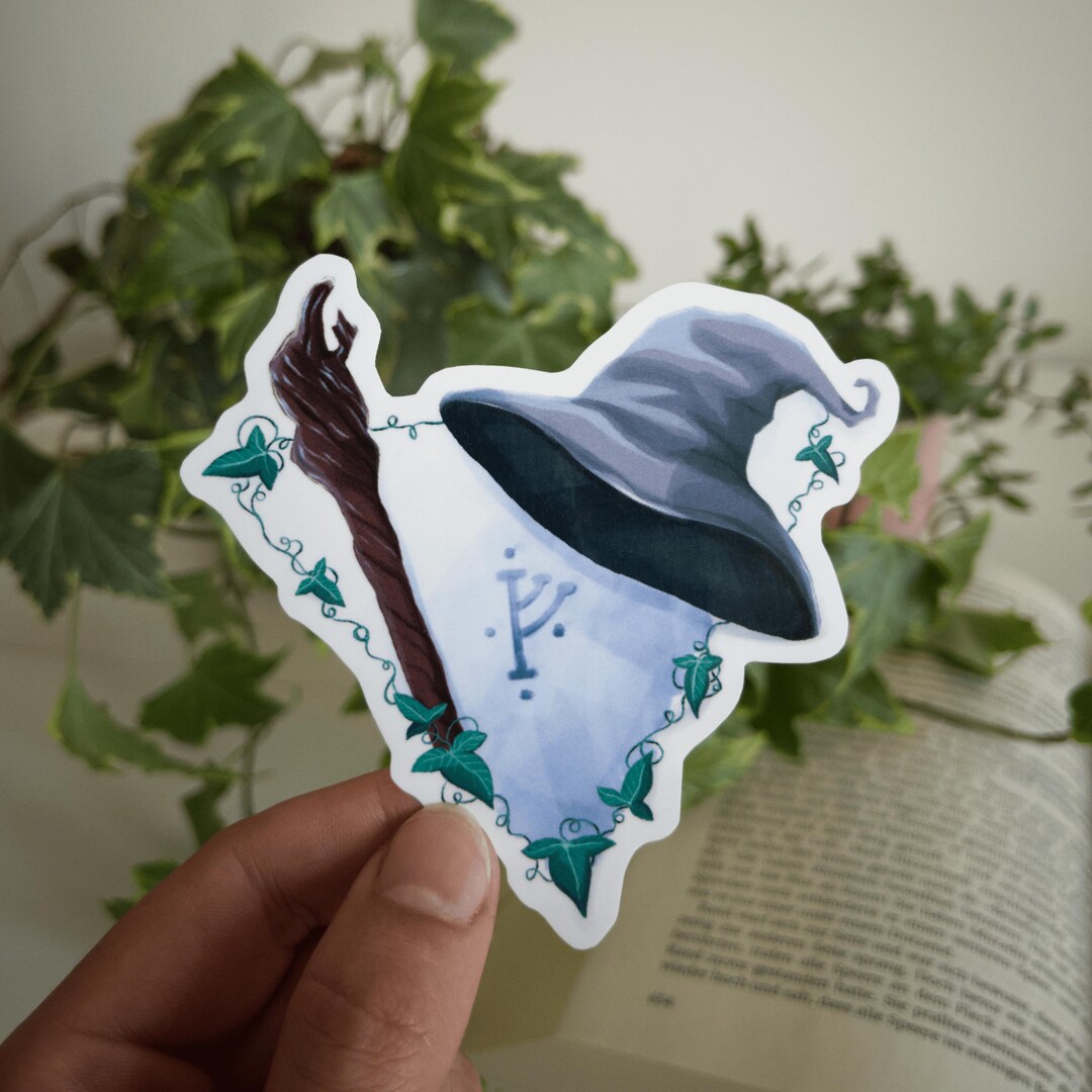 The Grey Wizard | Glossy Vinyl Sticker | Sticker for Waterbottle ...