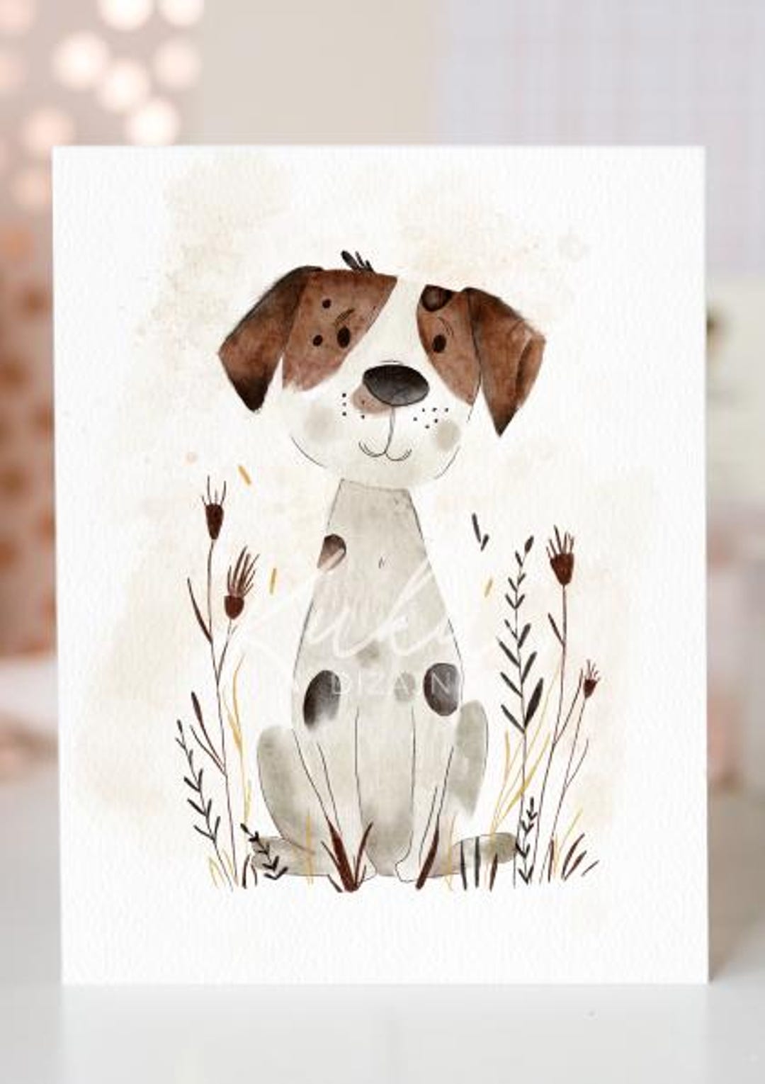 Cute Dog Watercolor Print for Nursery | Digital Download, Kids Room ...