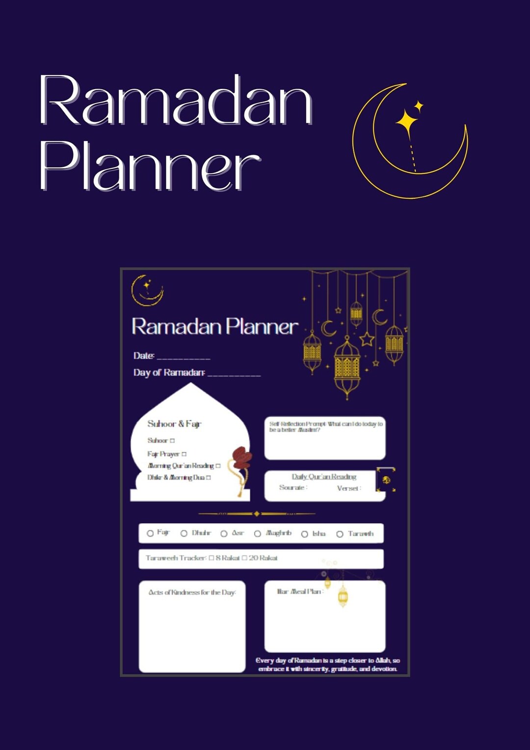 Ramadan Planner PDF, Ramadan Journal - Etsy