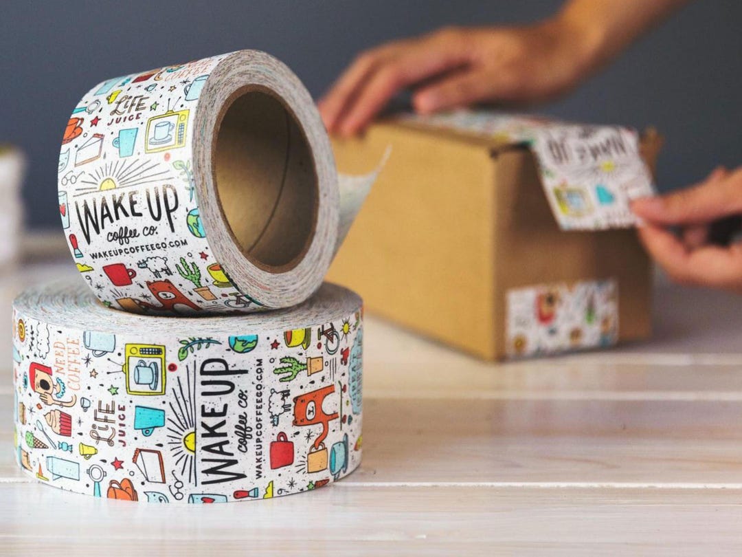 Custom Packaging Tape, Water-activated Gummed Tape, Reinforced Kraft ...