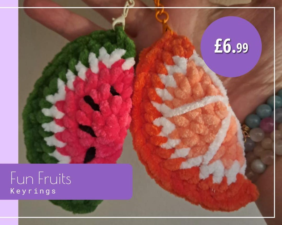 Keyrings - Fruits Amigurumi Toys - Etsy