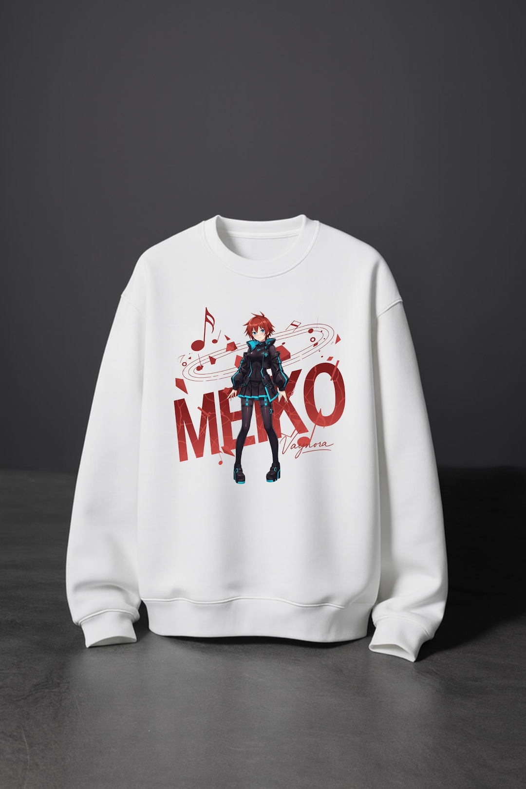 Meiko Digital Voice Sweatshirt, Vocaloid Crimson Pullover, Anime ...