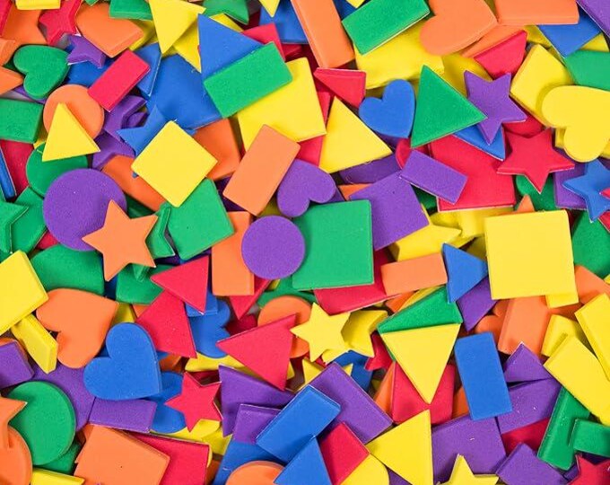 Assorted Self Adhesive Foam Shapes, Multicolored - Etsy