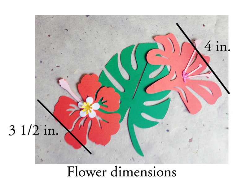 Tropical Leaves/flowers Cut Outs Set of 38 | Etsy