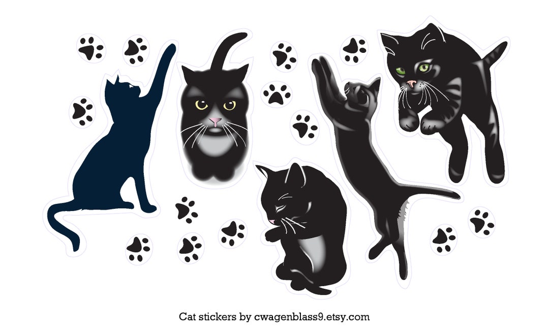 Cat Stickers - Etsy