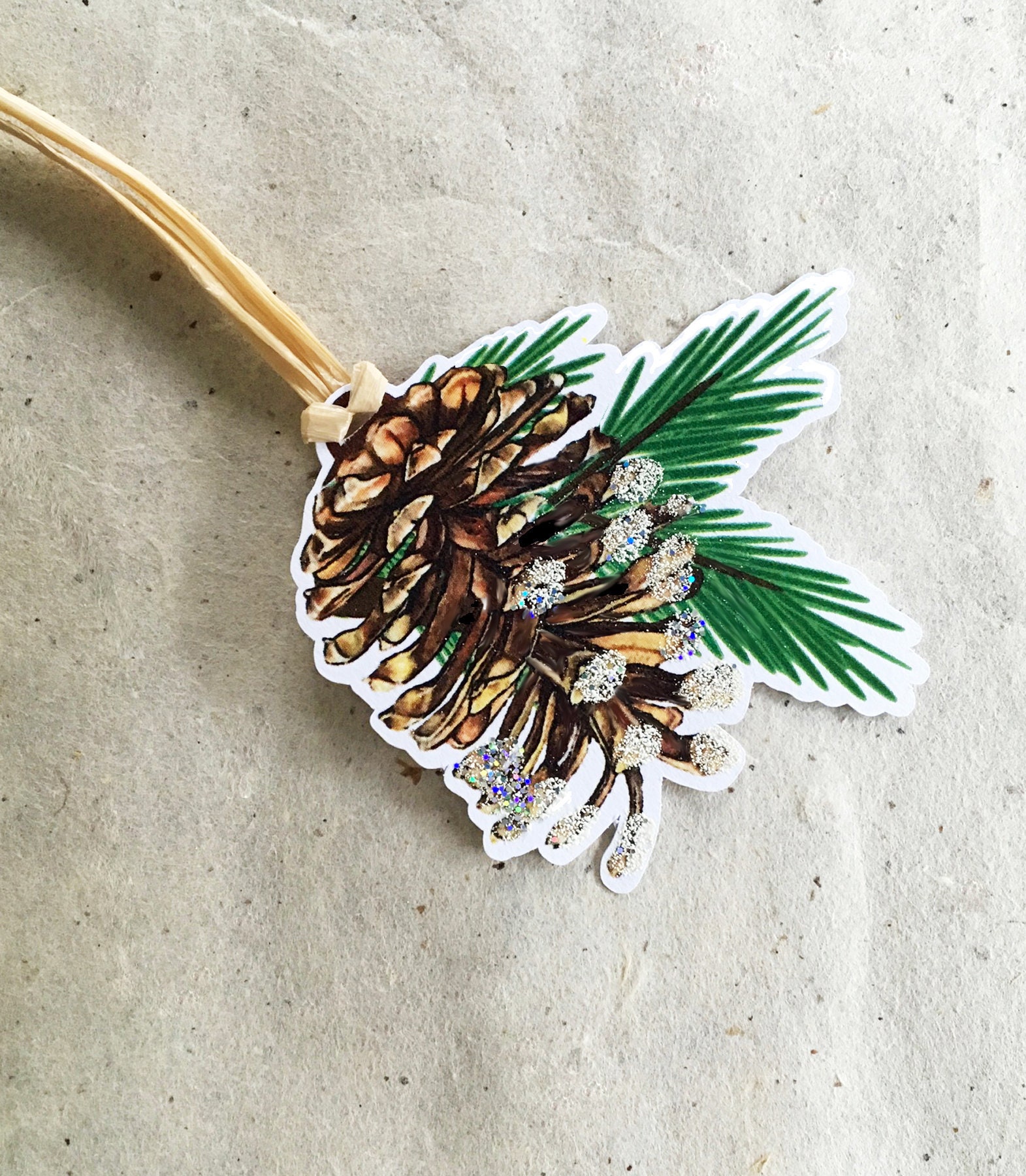 Pinecone Gift Tags Set of 6 | Etsy