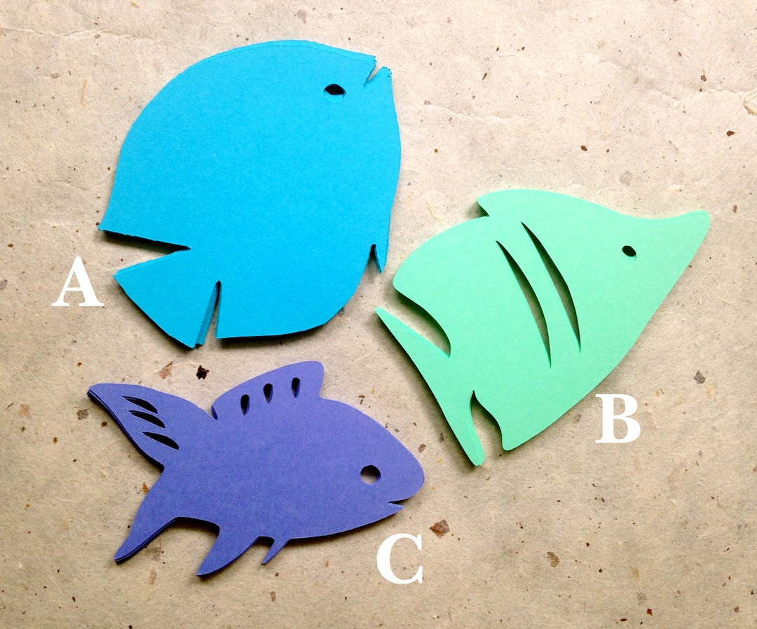 Paper Fish Cut Outs Set of 30 - Etsy
