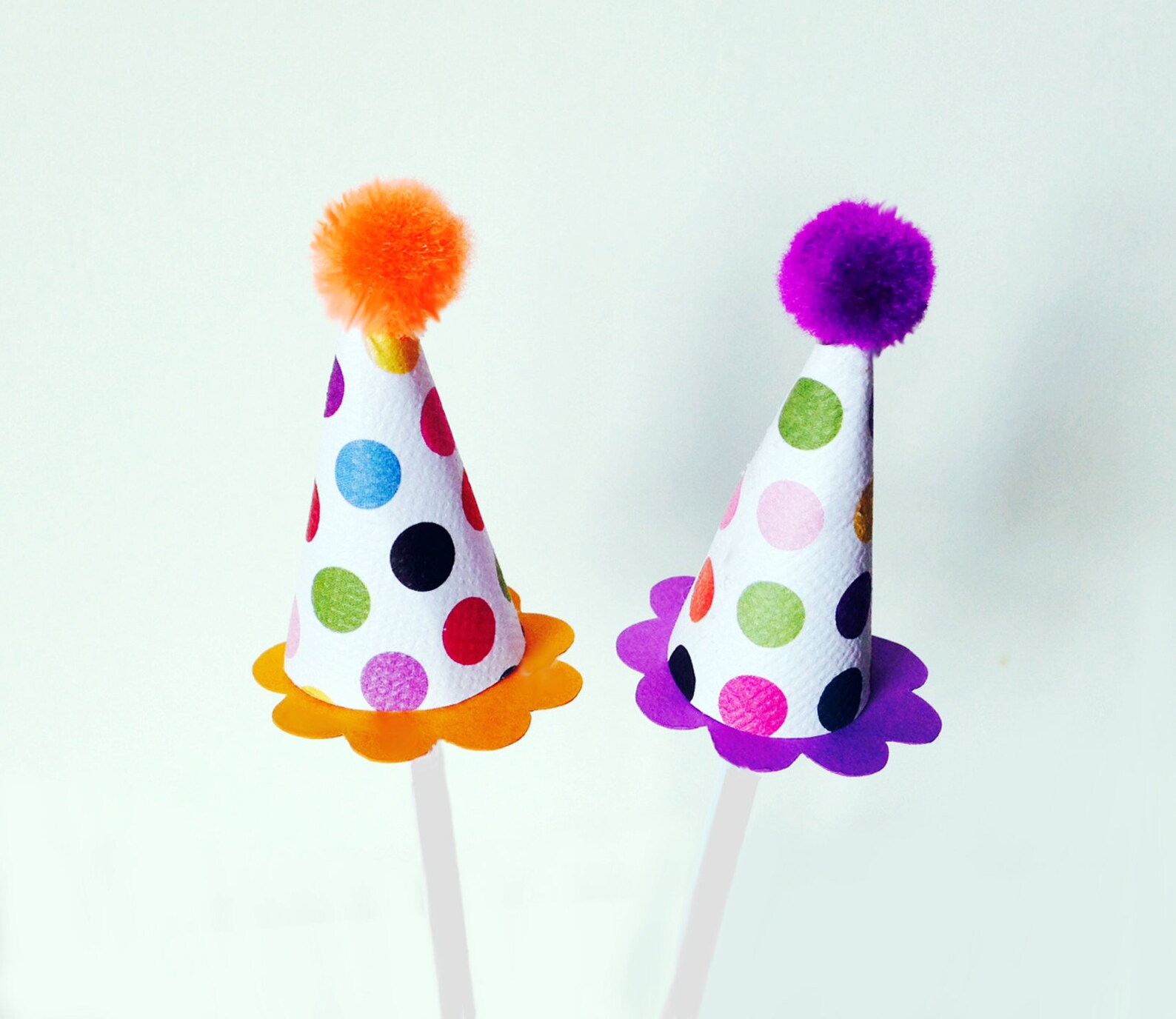 Party Hat Cupcake Toppers Set of 12 - Etsy