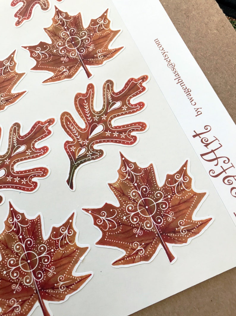Leaf Art Stickers - Etsy