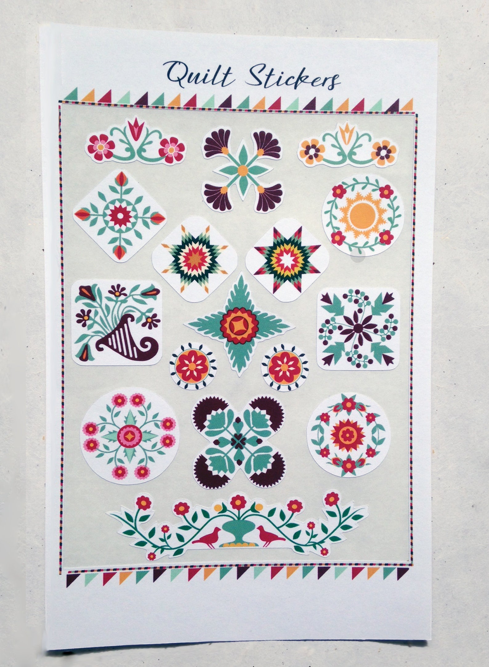 Quilt Stickers/stationery | Etsy