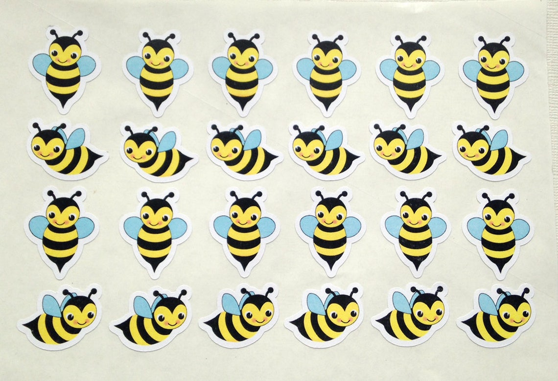 Bumblebee Stickers Tags/favors/scrapbooks | Etsy