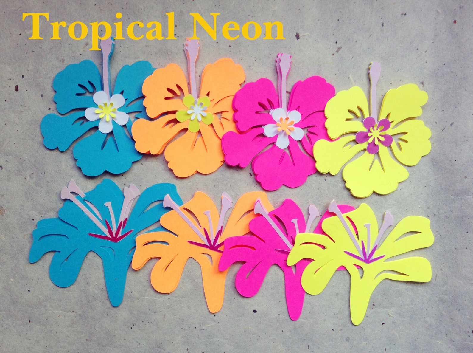 Tropical Leaves/flowers Cut Outs Set of 38 - Etsy