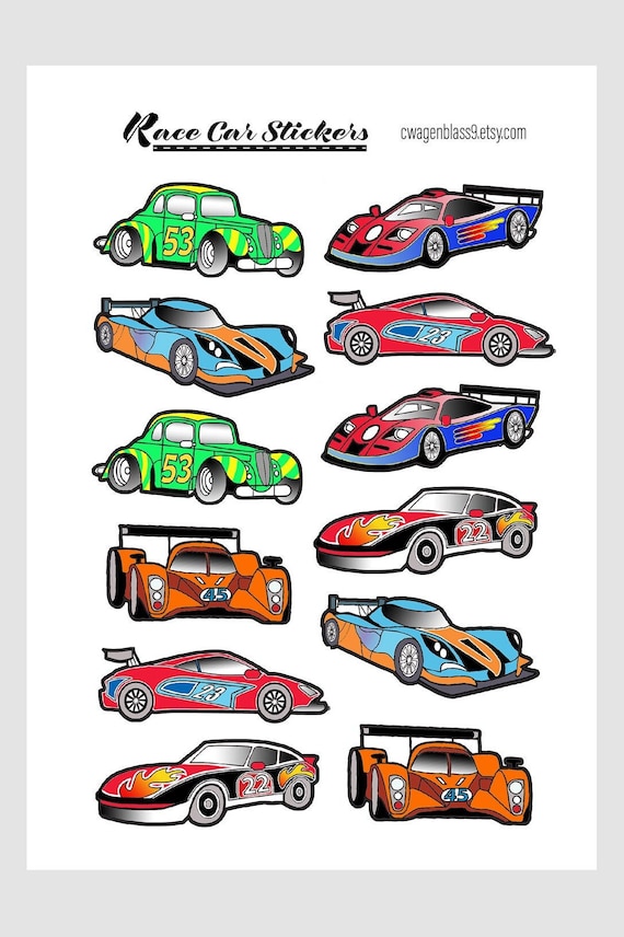 Race car stickers by Christine's | Catch My Party