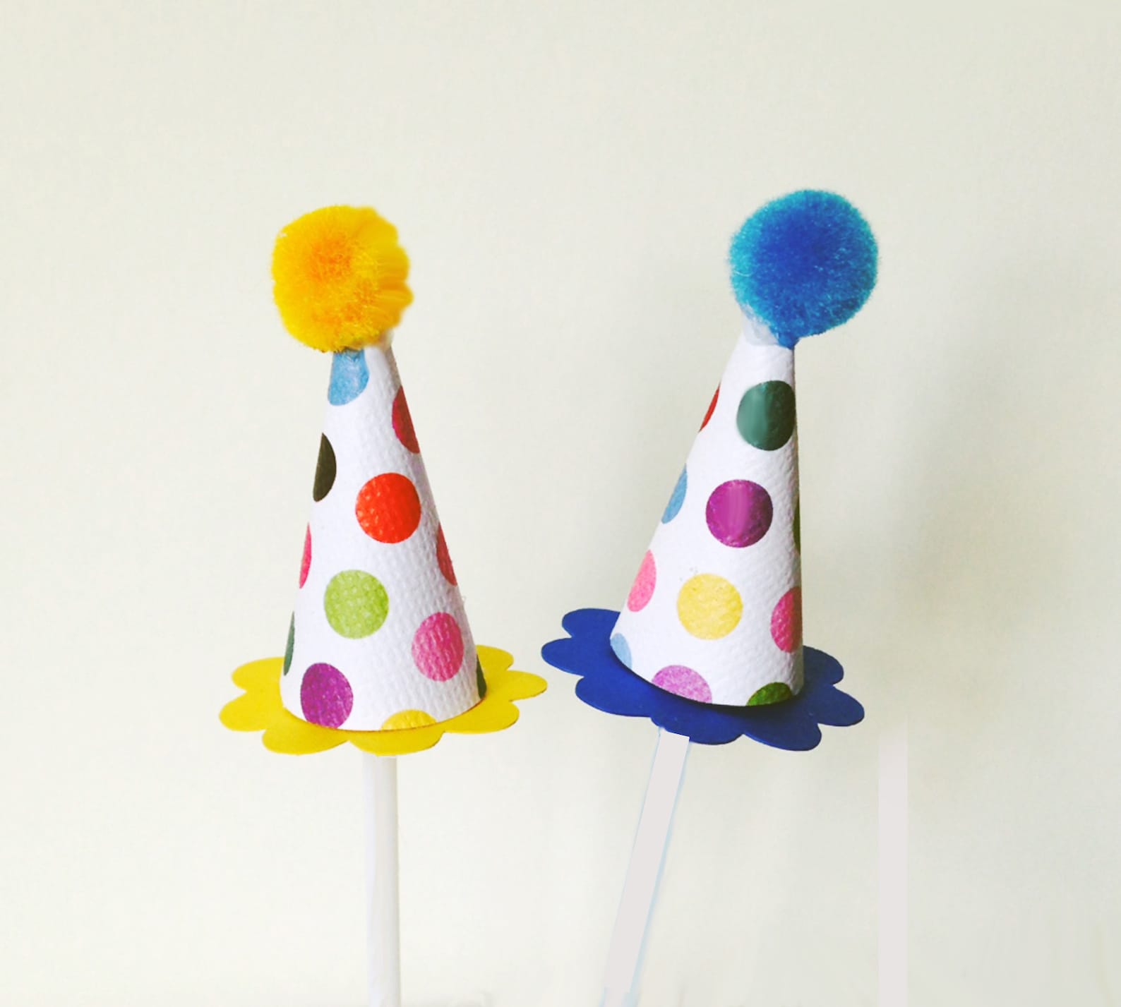 Party Hat Cupcake Toppers Set of 12 - Etsy